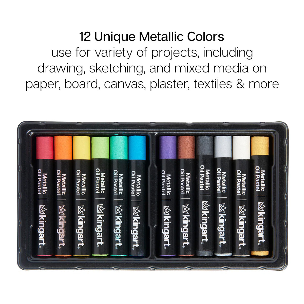 Oil Pastels - 12 Metallic Colors — KINGART