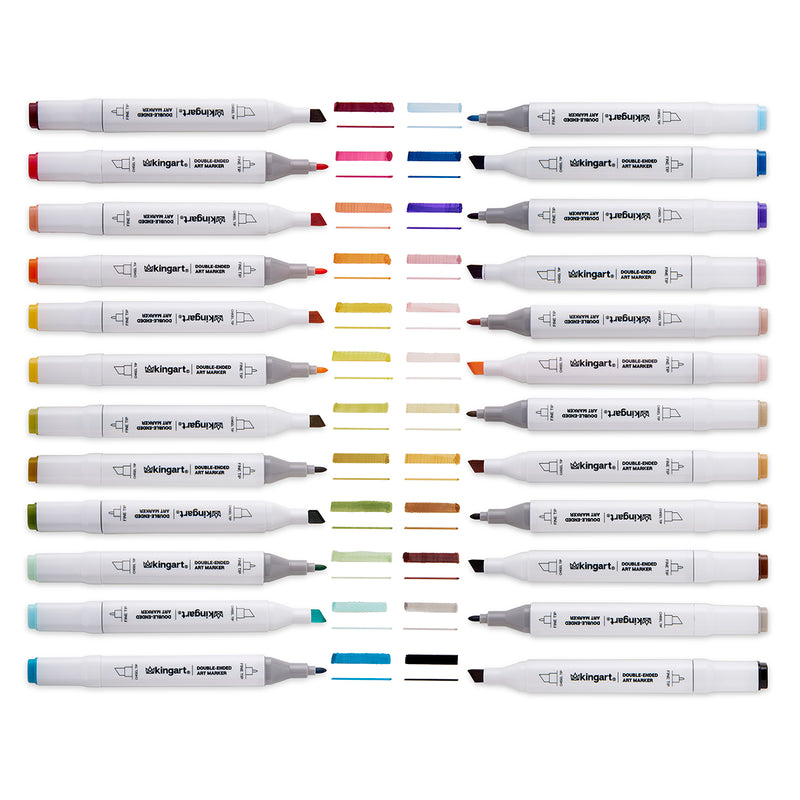 Double-Ended Alcohol Markers - 24 Vintage Colors — KINGART