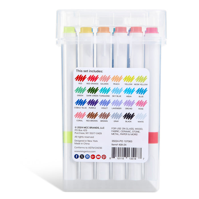 Acrylic Paint Markers 24 Colors — KINGART