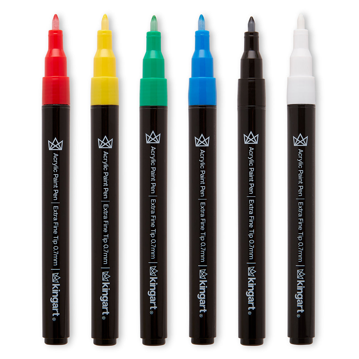 Acrylic Paint Pens Extra Fine 6 Primary Colors — KINGART