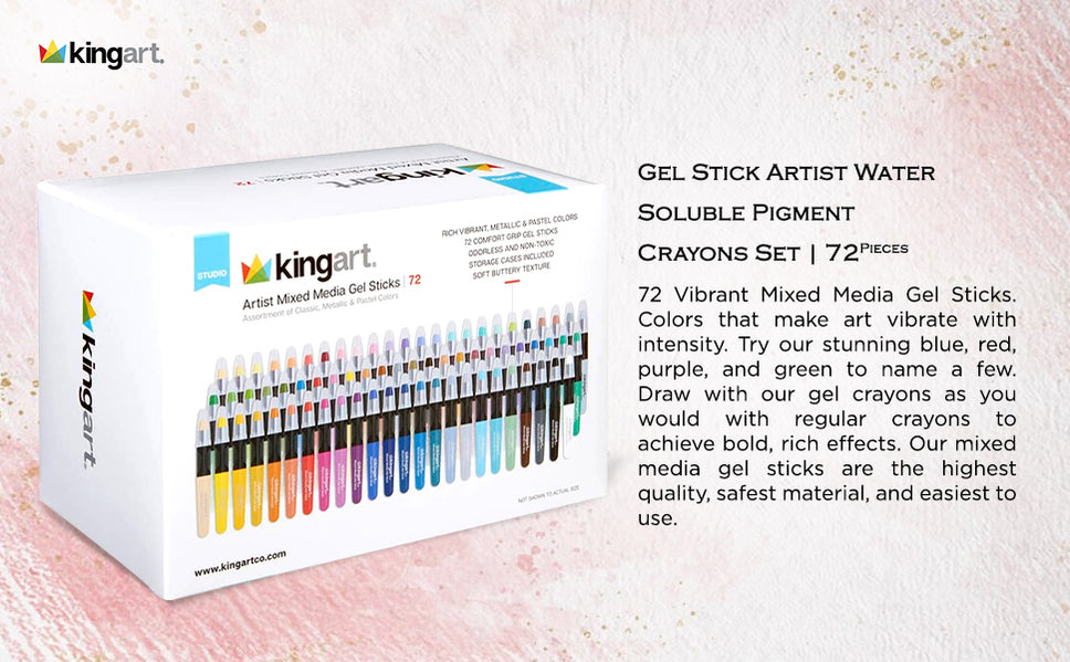 Gel Sticks: Offering Creamy Smooth Pigments That Blend Easily — KINGART