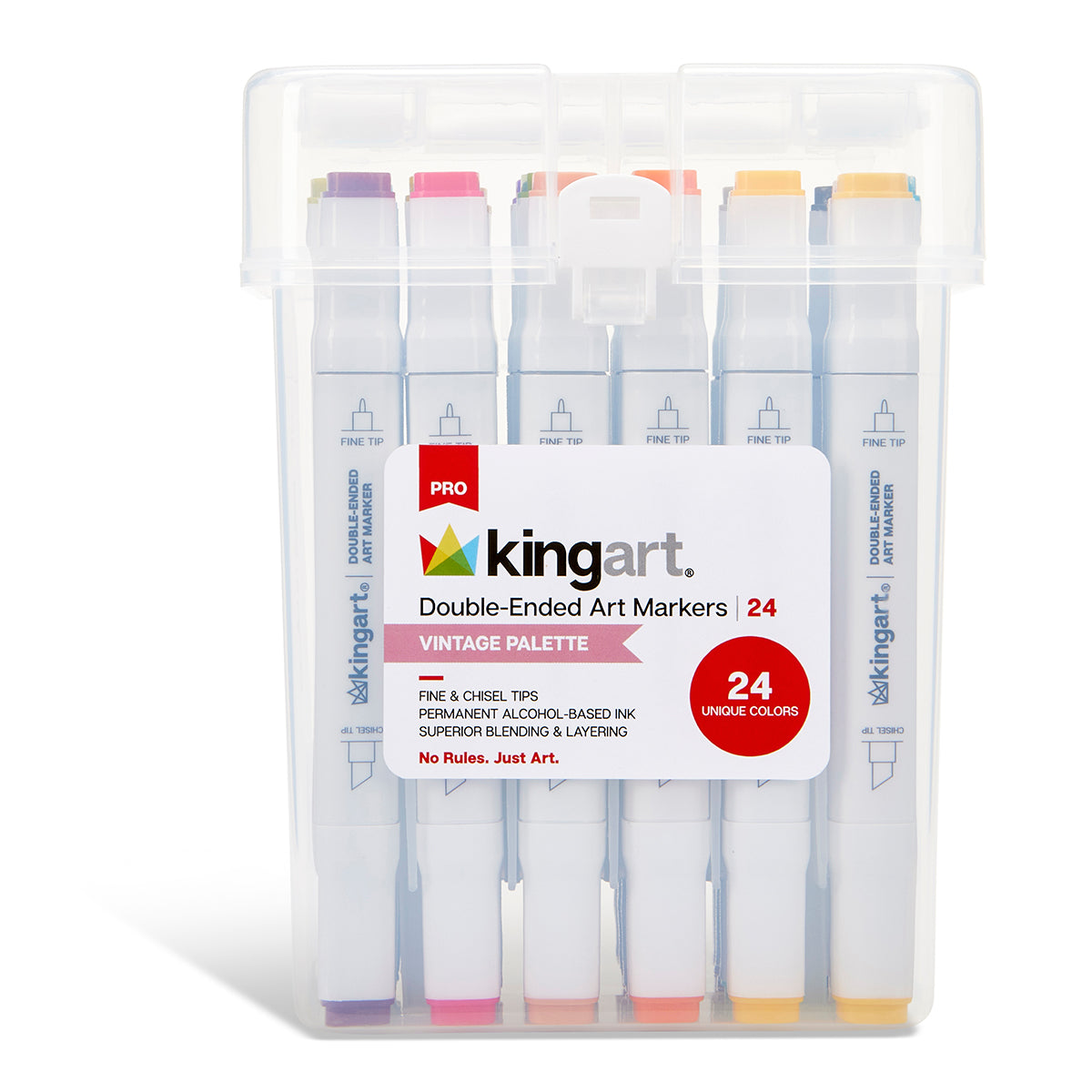 Double-Ended Alcohol Markers 24 Vintage Colors — KINGART