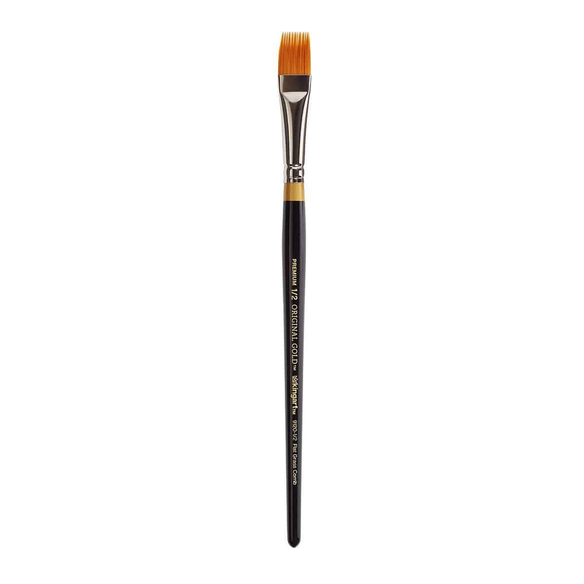 The Texture Brush: Golden Taklon Flat Rake Paintbrush — KINGART