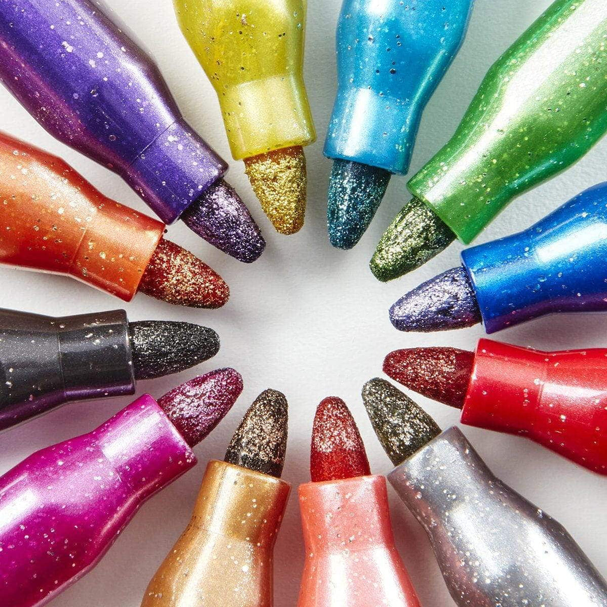 Glitter Markers: Available in 12 Sparkling Colors — KINGART